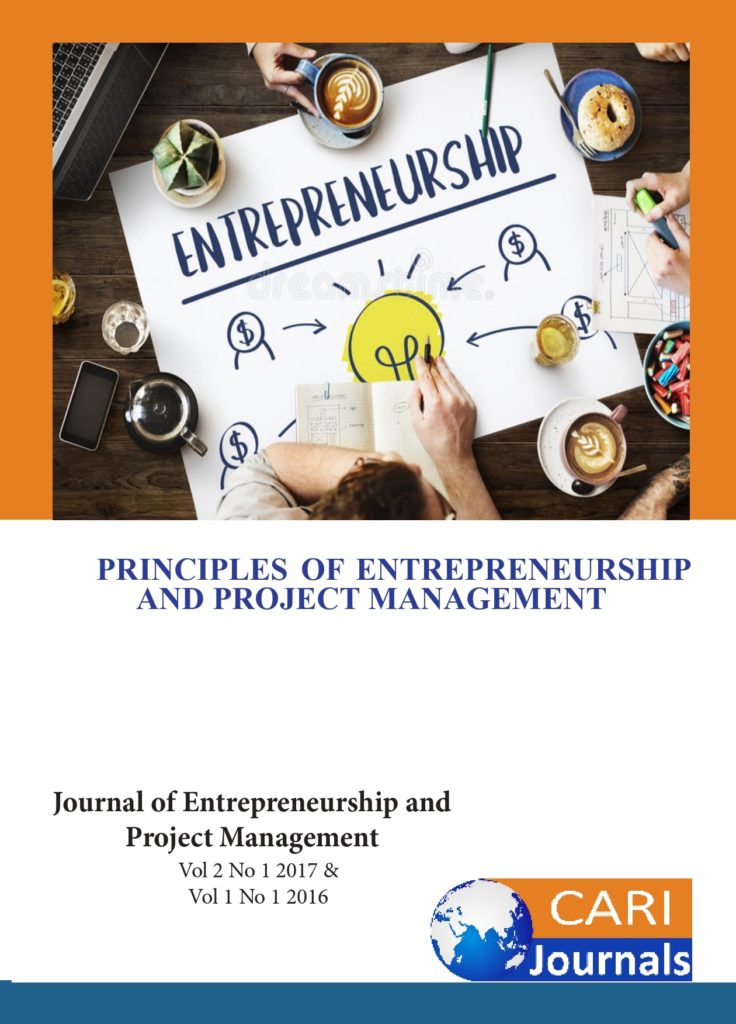 Principles of Entrepreneurship and Project Management - CARI Journals